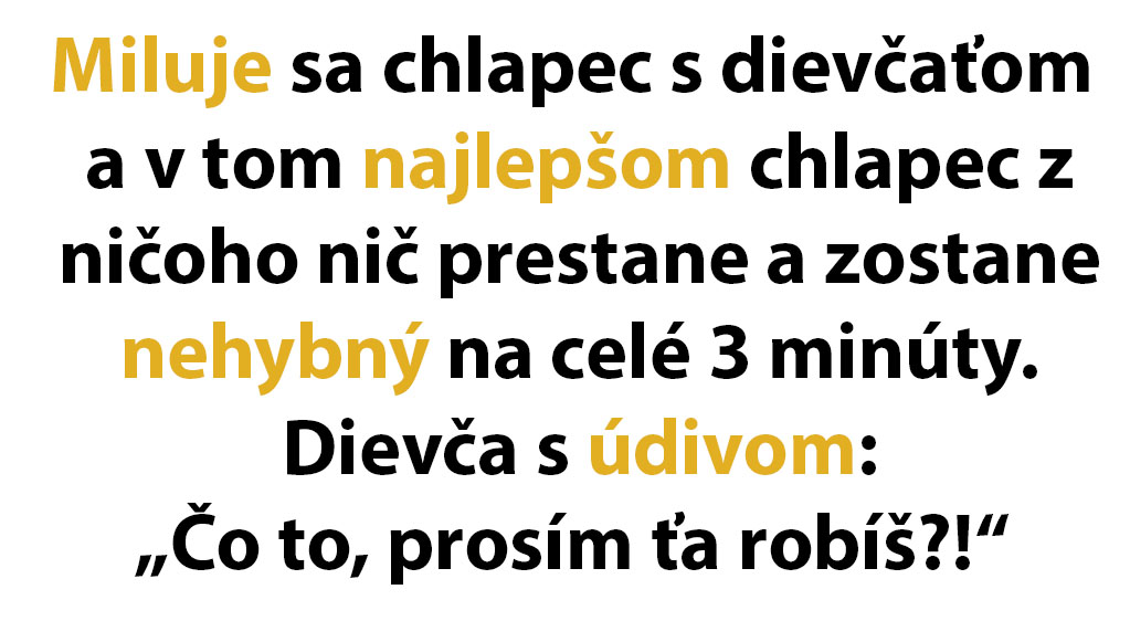 TOP VTIP: Chlapec pri milovaní zamrzne na celé tri minúty...-